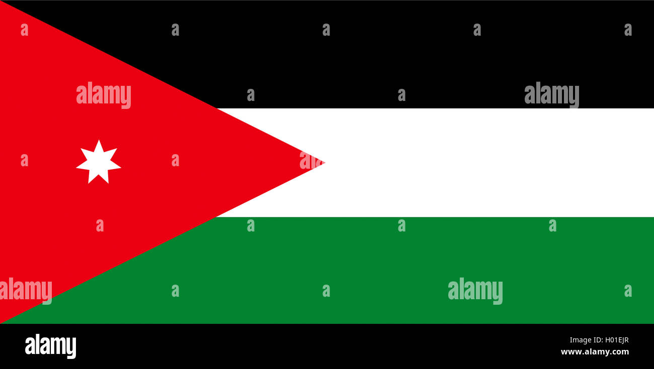 flag of Jordan, Jordan Stock Photo - Alamy
