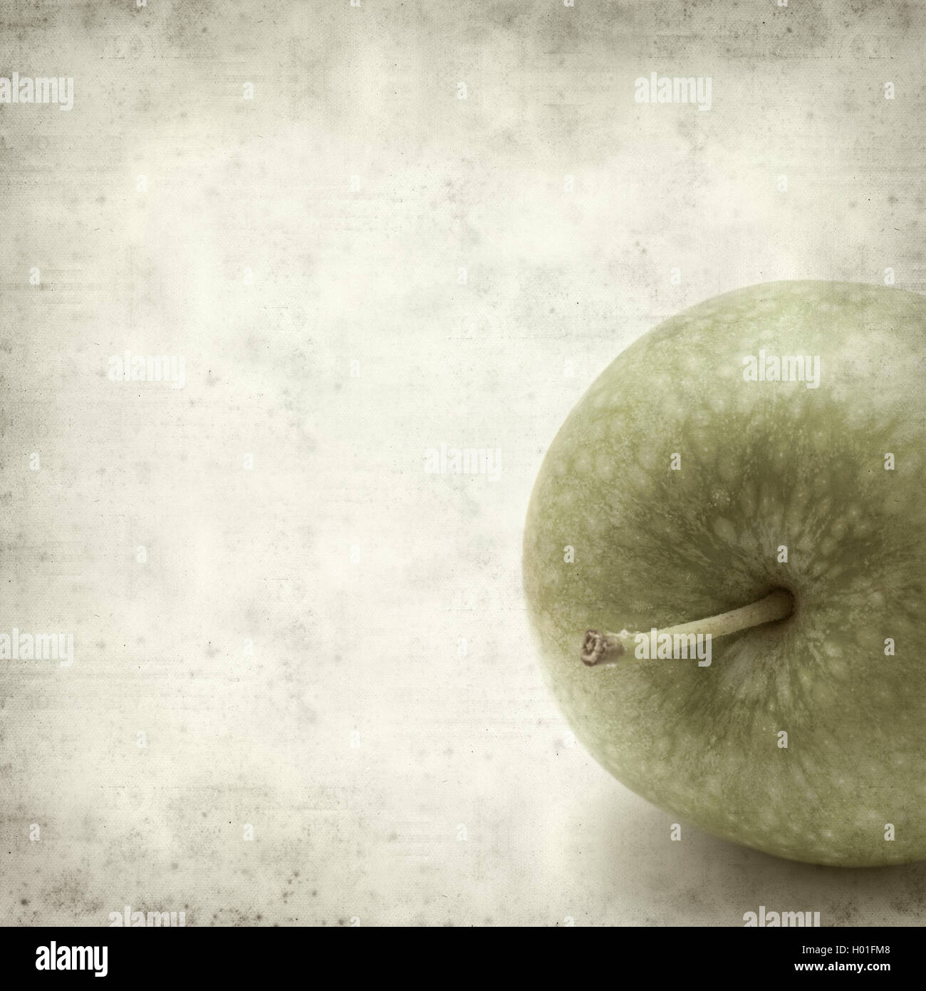 textured old paper background with fresh green apples Stock Photo - Alamy