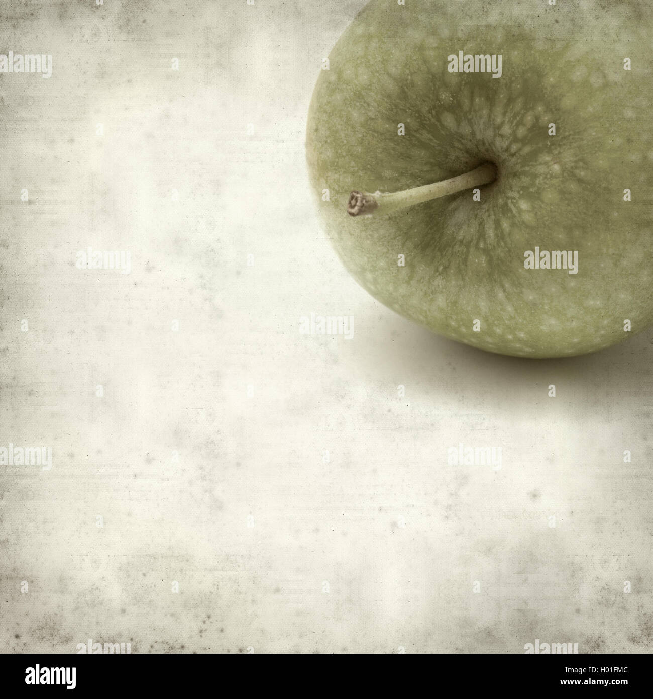 textured old paper background with fresh green apples Stock Photo - Alamy