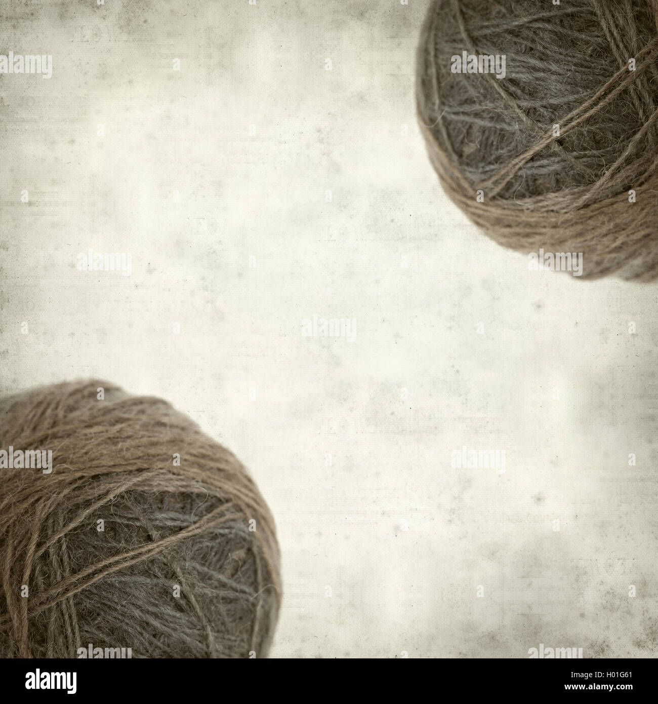 textured old paper background with thin variegated knitting wool Stock ...