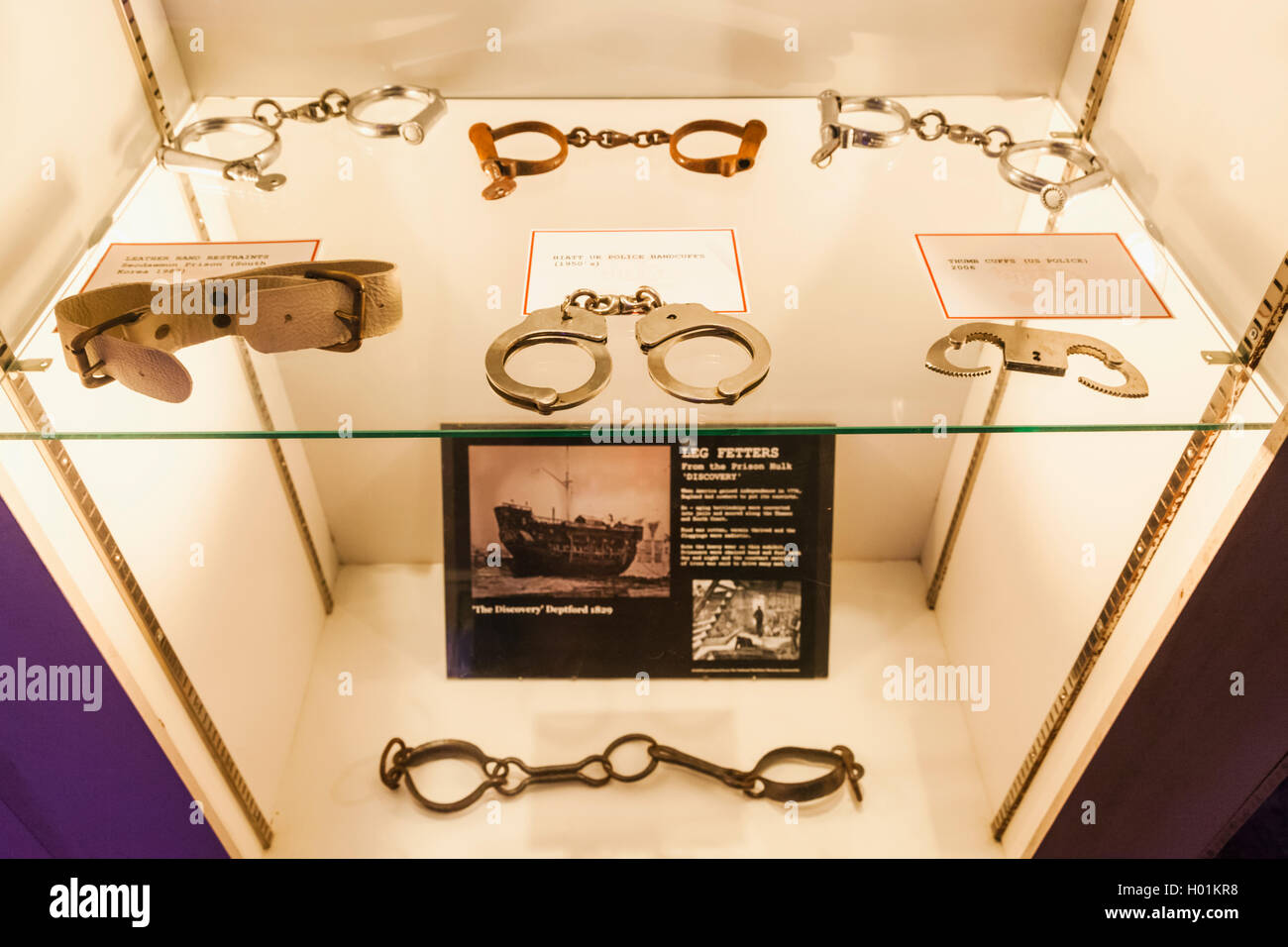 England, East Sussex, Hastings, The True Crime Museum, Display of ...