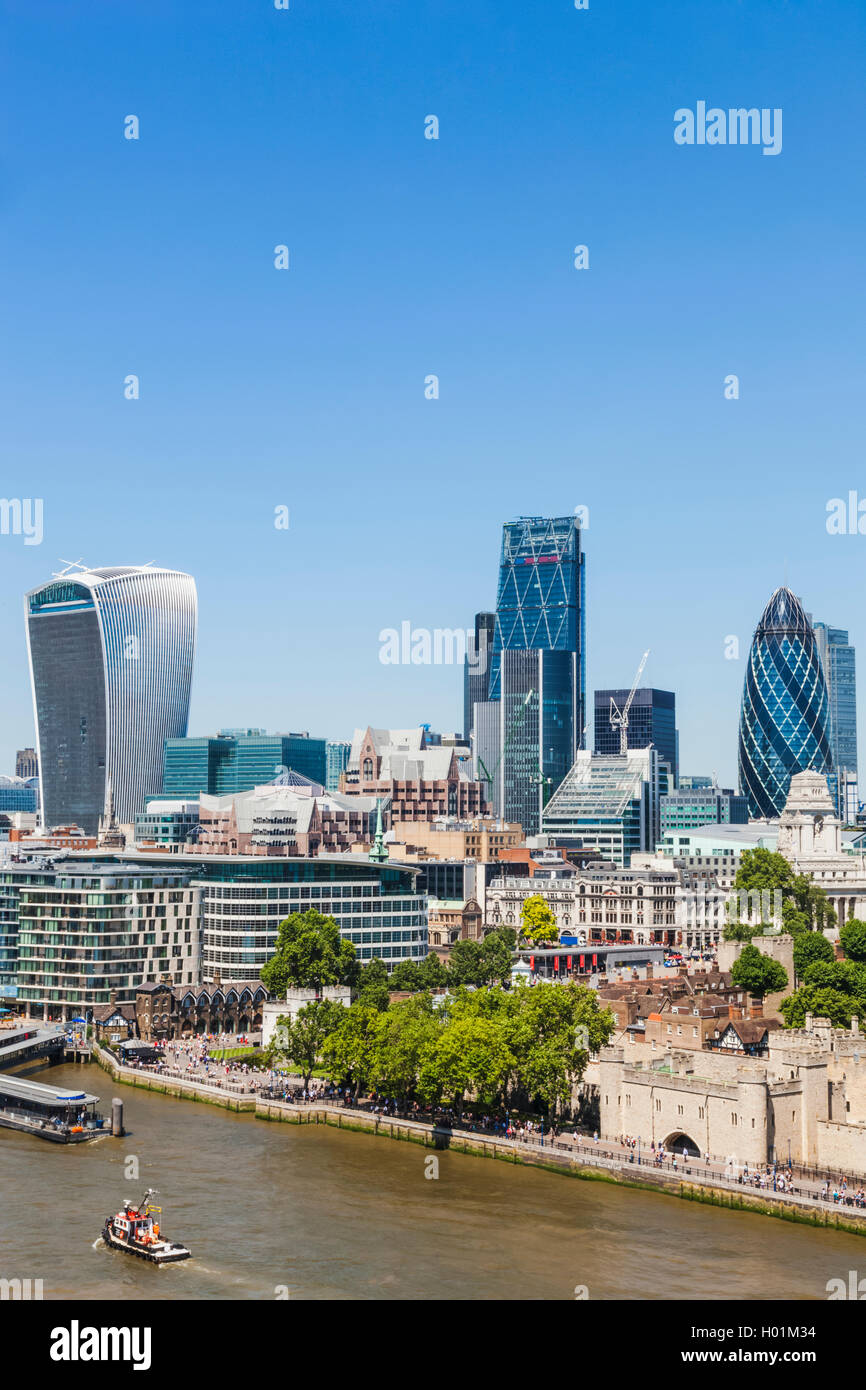 England, London, City Skyline and Thames River Stock Photo - Alamy