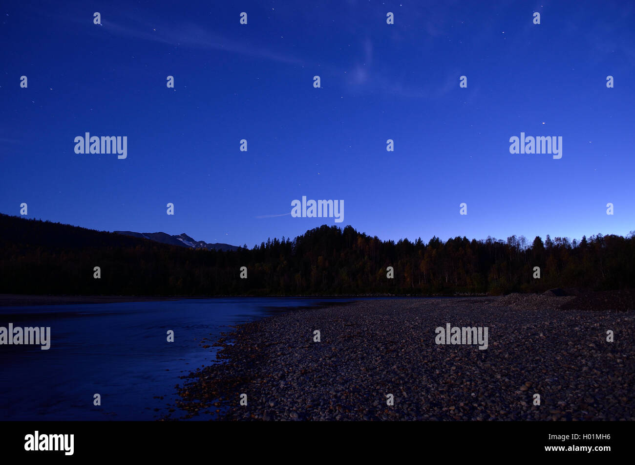 night river landscape Stock Photo - Alamy