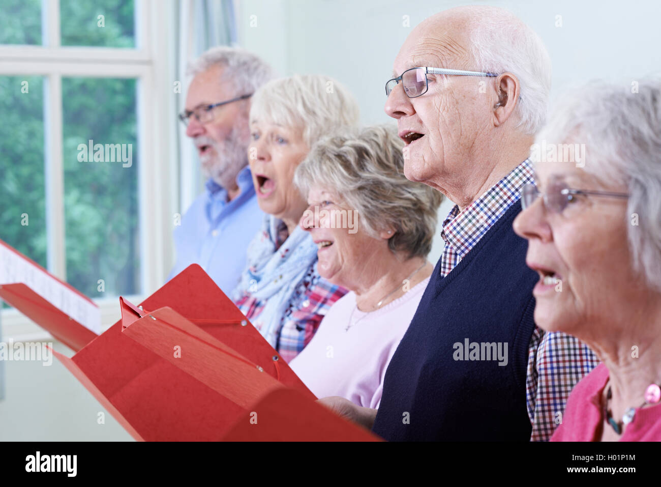 Group Of Seniors Singing In Choir Together Stock Photo - Alamy