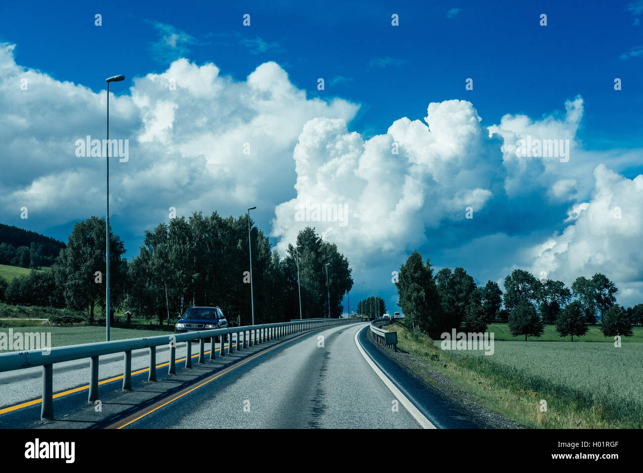 A road in Sweden near Charlottenberg Stock Photo - Alamy