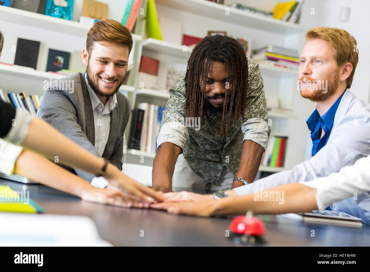 Dedicated to reach goals together as a team Stock Photo - Alamy