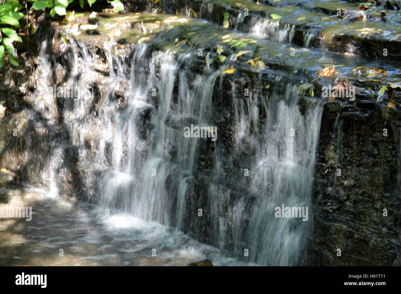 Waterfall in the Park Stock Photo - Alamy