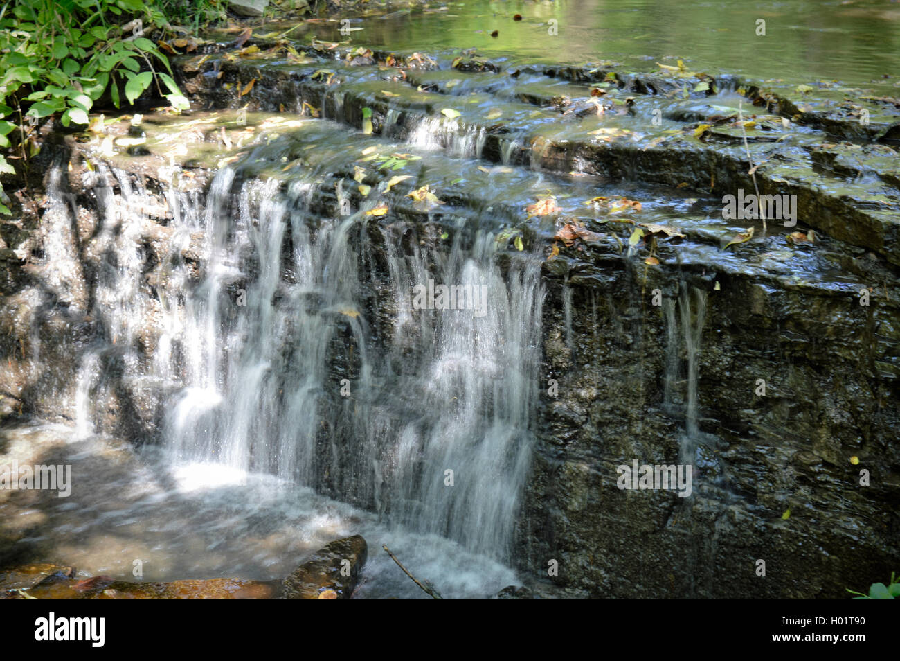 Waterfall in the Park Stock Photo - Alamy
