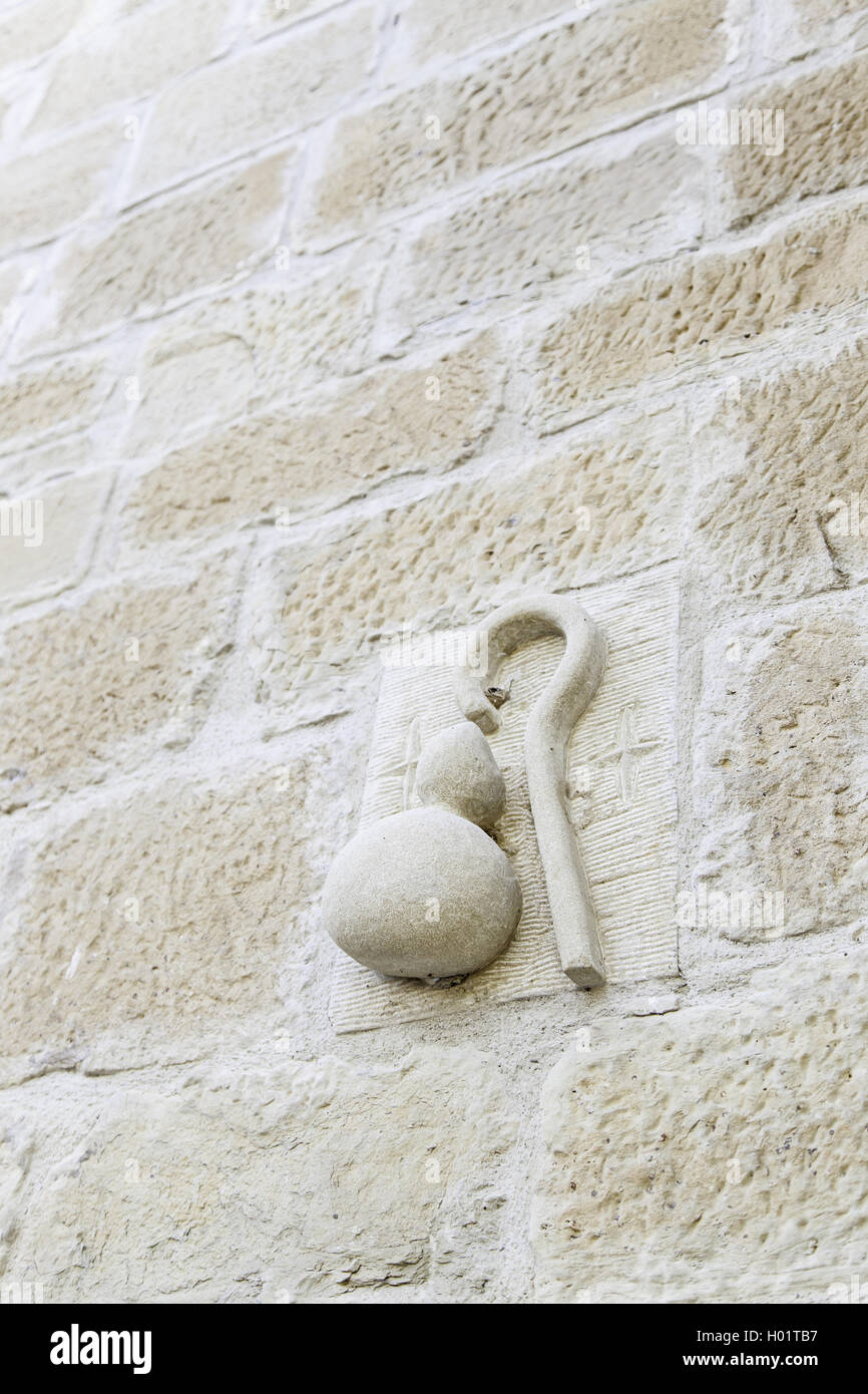 Symbol for pilgrims, detail of a symbol of the Camino de Santiago Stock ...