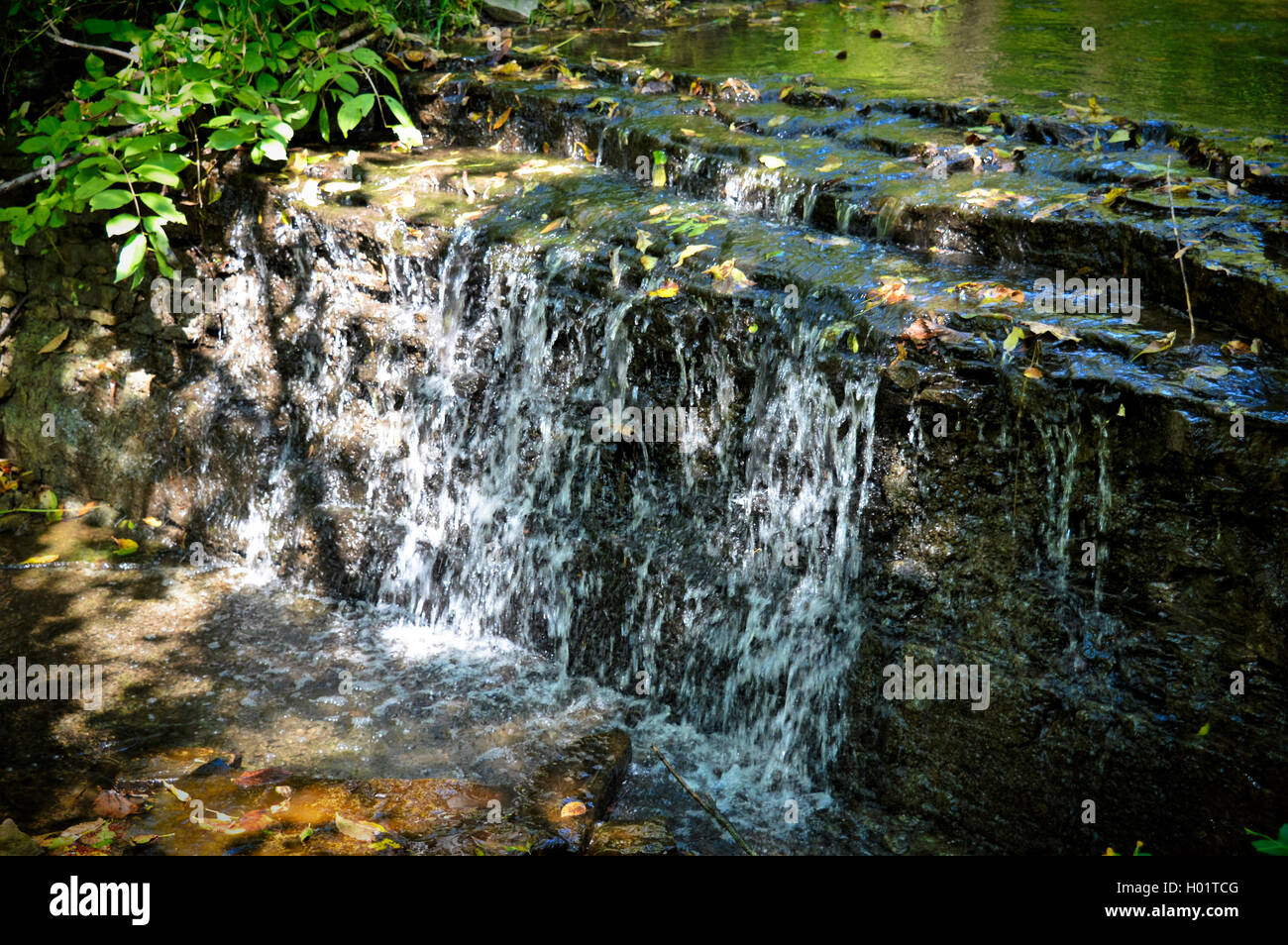 Waterfall in the Park Stock Photo - Alamy