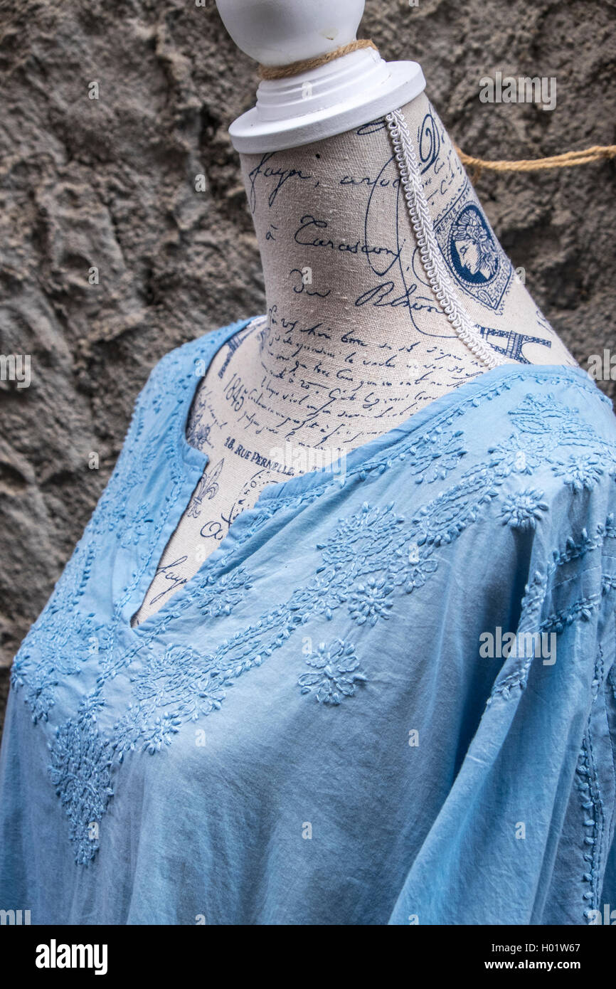 Pastel, indigo dyed garment Stock Photo - Alamy