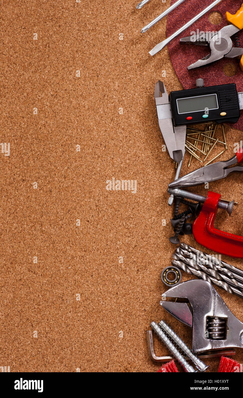 Various tools background Stock Photo - Alamy