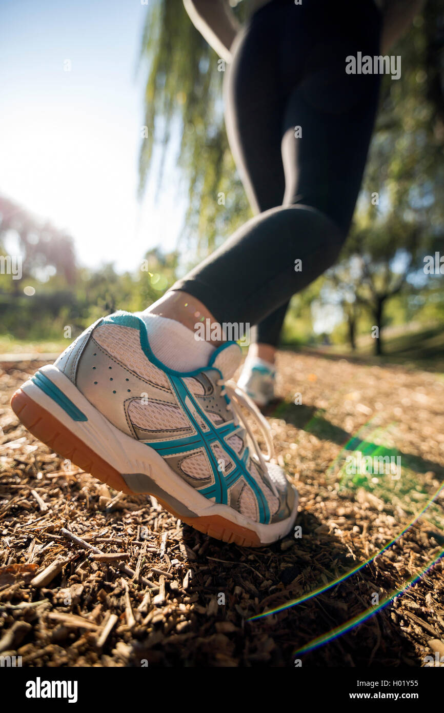 Jogging athlete outdoors in nature Stock Photo - Alamy