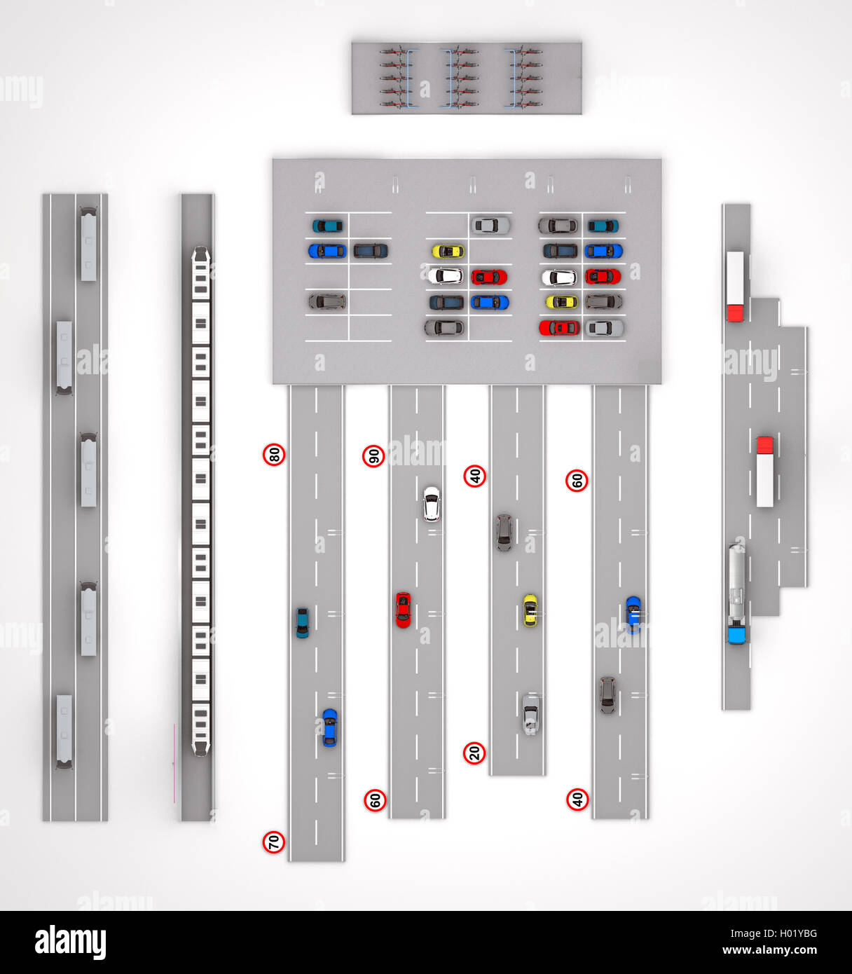 Road segments hi-res stock photography and images - Alamy