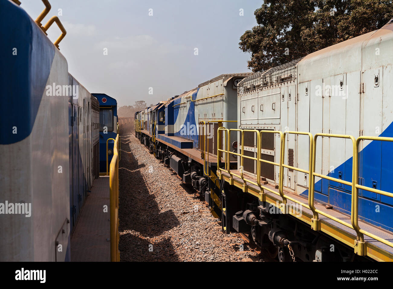 Operations for transporting and managing iron ore.Train from mine on ...