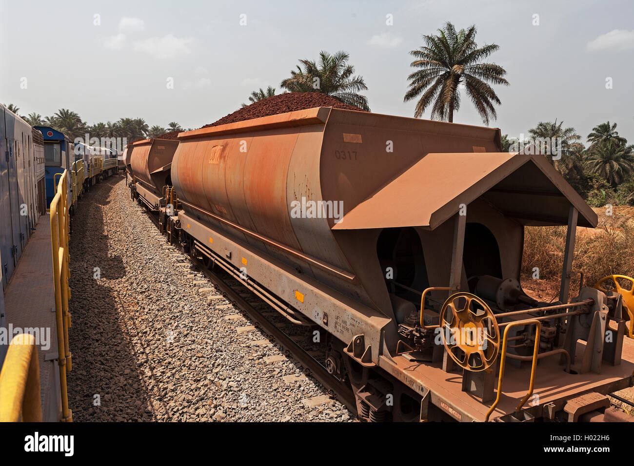 Operations for transporting & managing iron ore. Train from mine on ...