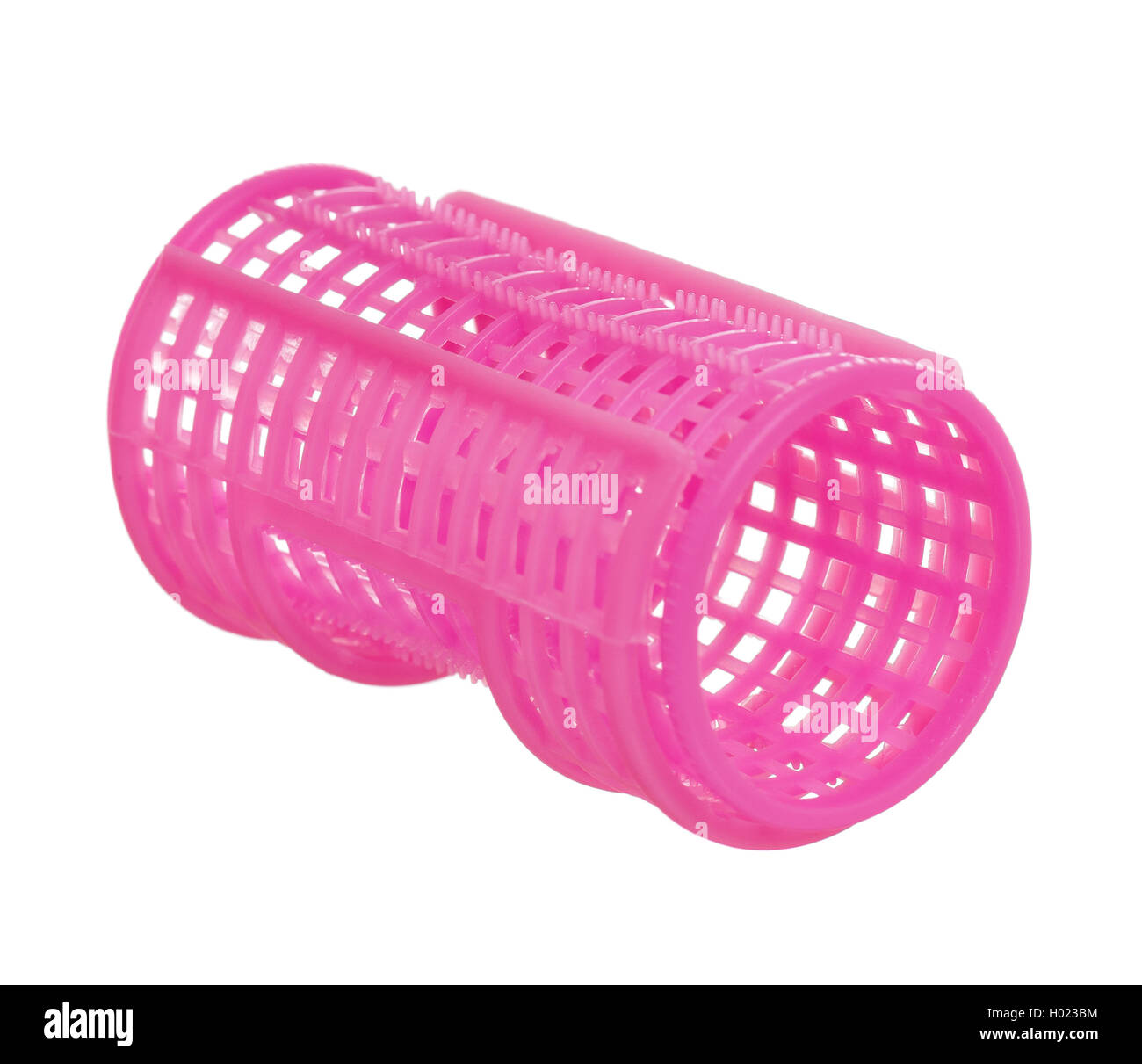 Pink hair curler Stock Photo - Alamy