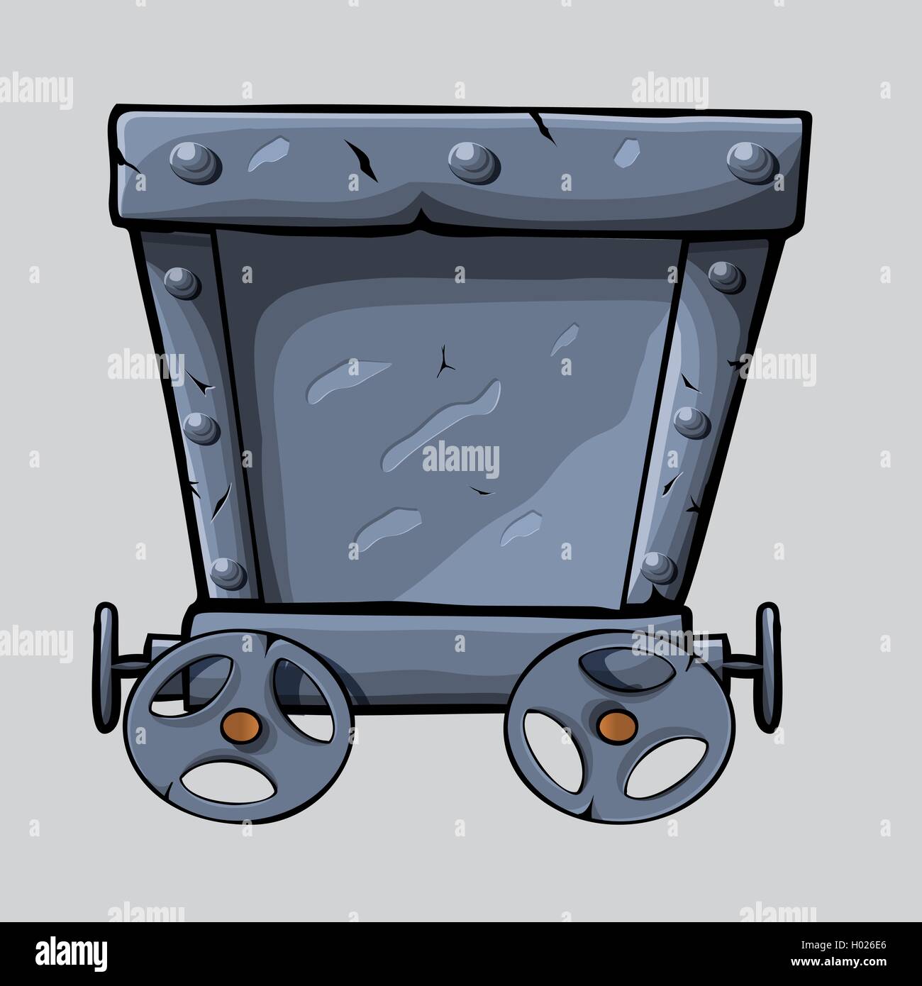 Iron mine cart Stock Vector Image & Art - Alamy