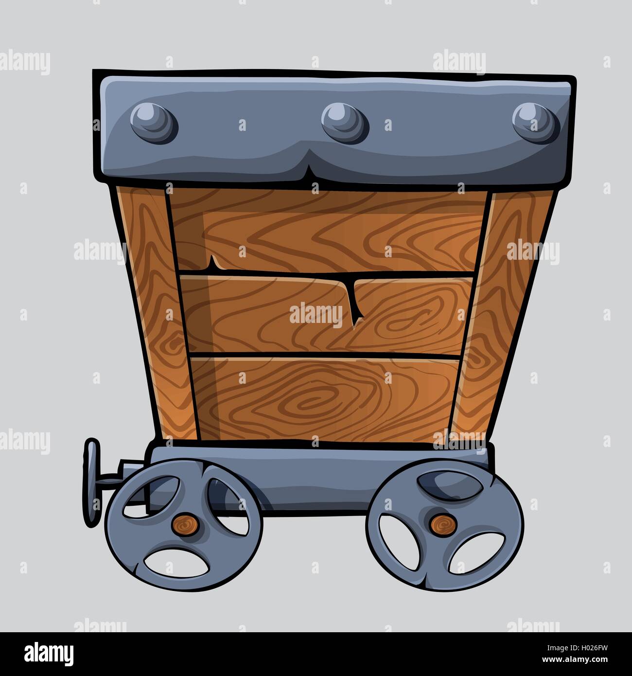 wooden mine cart Stock Vector Image & Art - Alamy