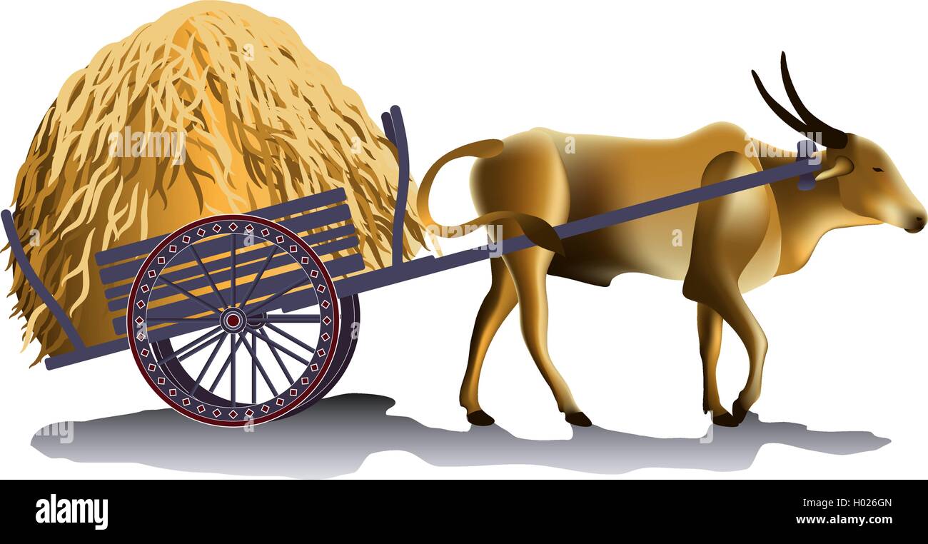 Dry hay in stack Stock Vector Images - Alamy