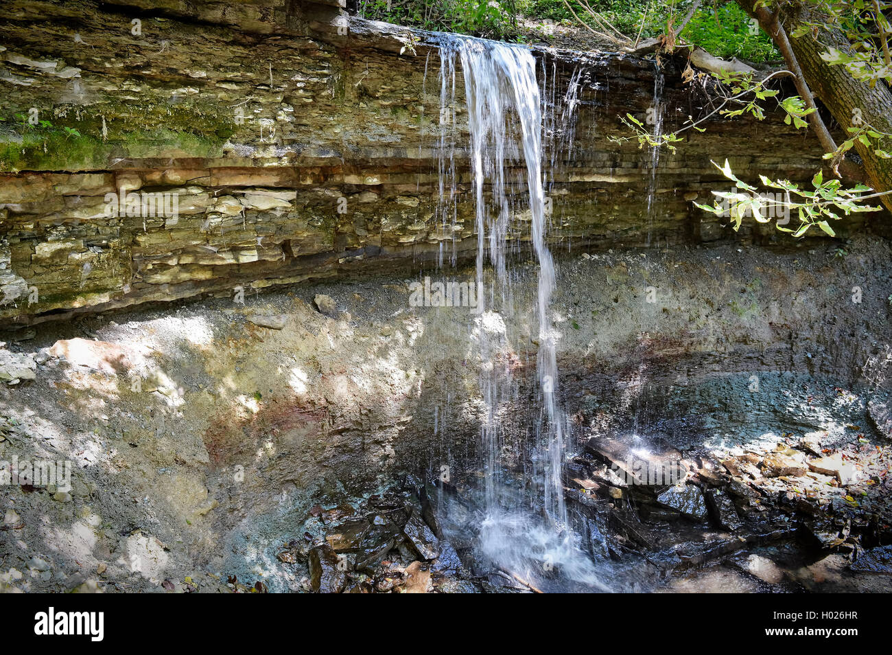 Waterfall in the Park Stock Photo - Alamy