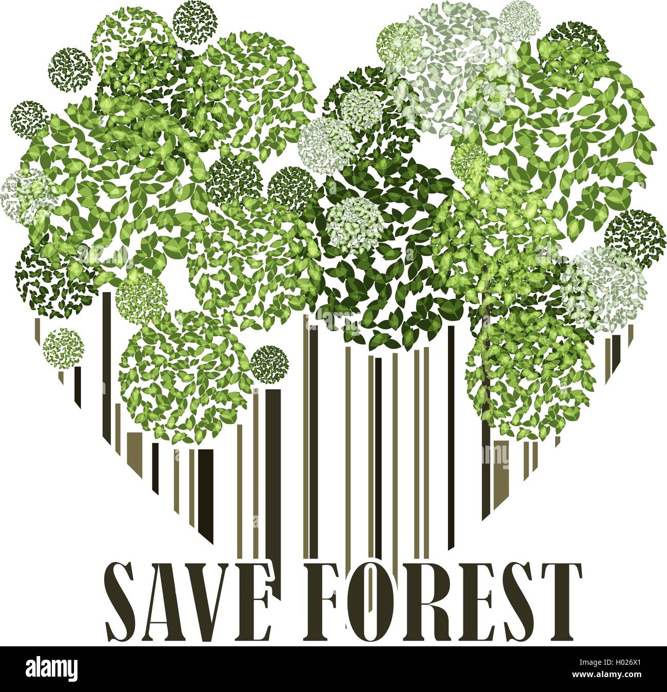 Save forest ecology green postcard Stock Vector Image & Art - Alamy