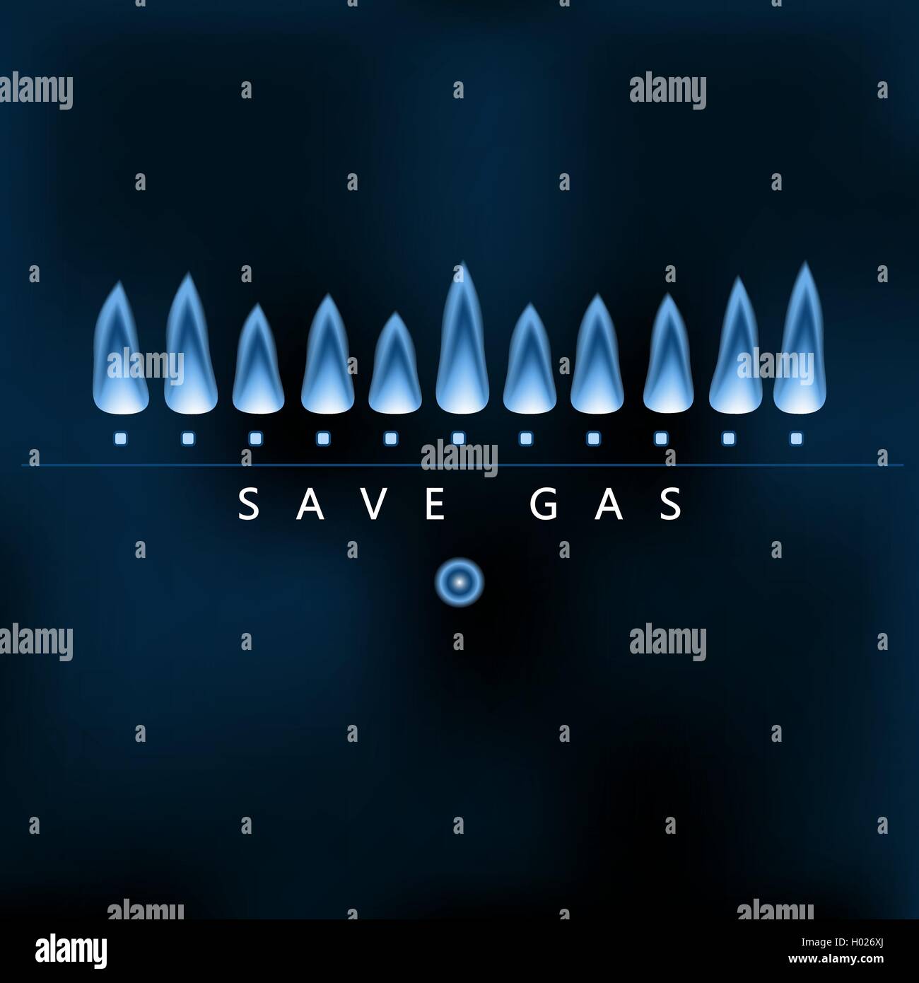 Save gas, blue gas flame, energy saving Stock Vector Image & Art - Alamy