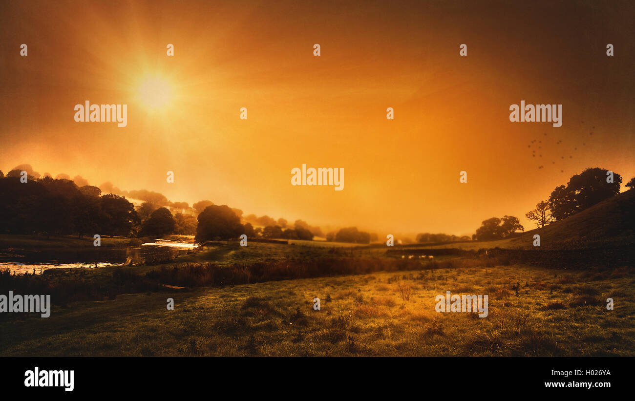 Beautiful morning river landscape dawn hi-res stock photography and ...