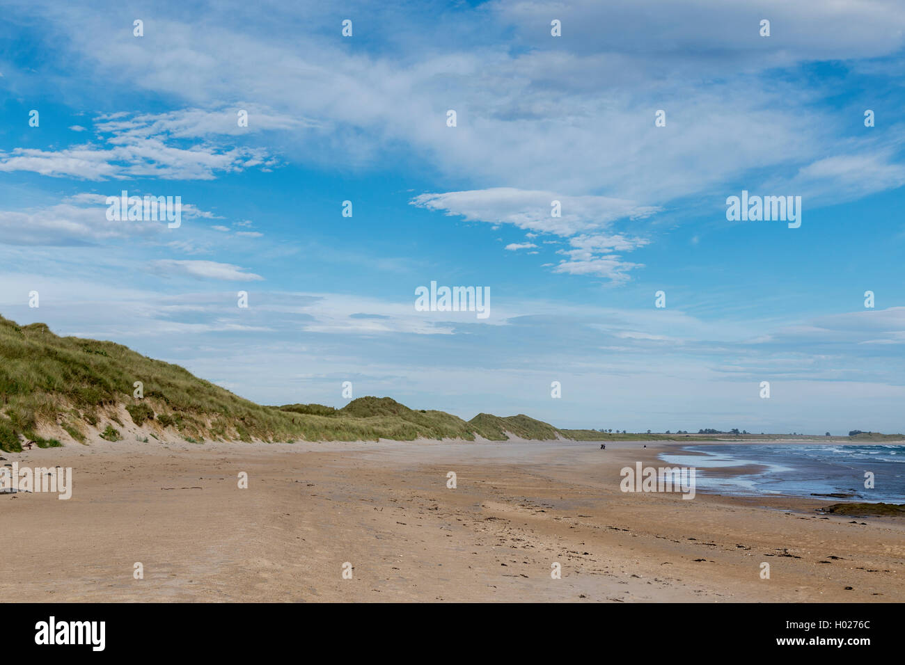 Beach at Beadnell Bay on the Northumberland Coast Stock Photo - Alamy