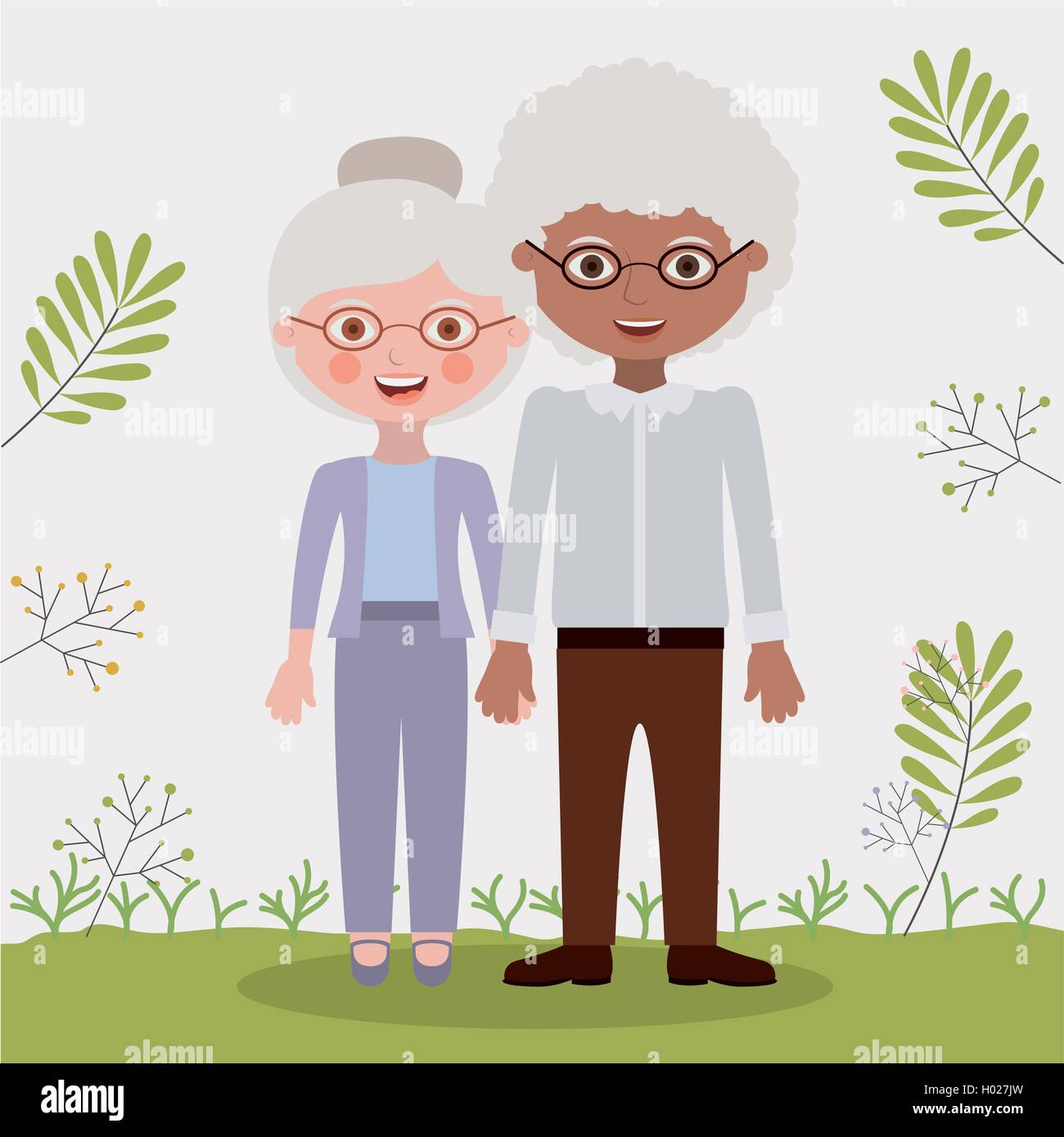 Old woman and man design Stock Vector Image & Art - Alamy