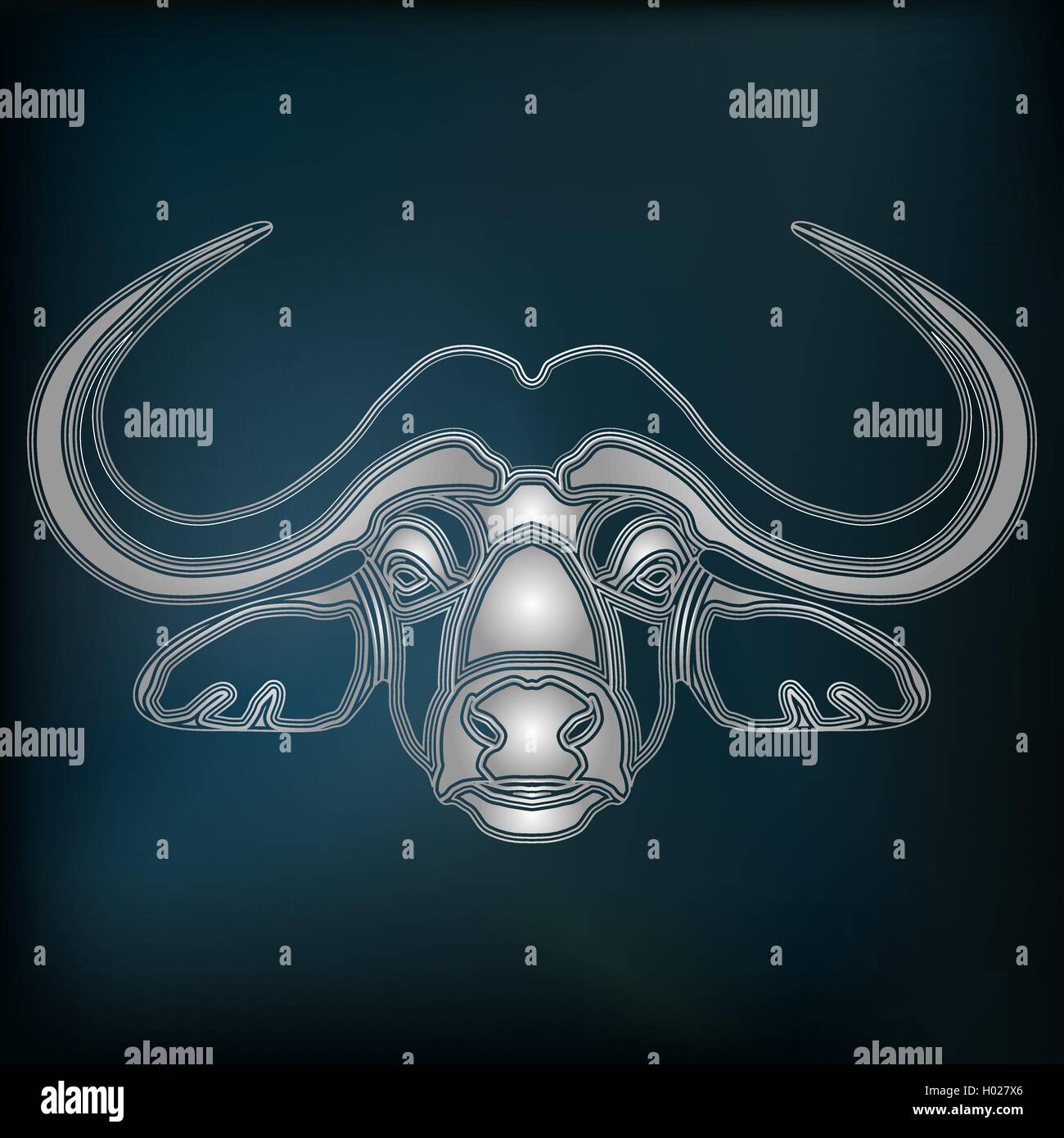 Silver buffalo Stock Vector Images - Alamy