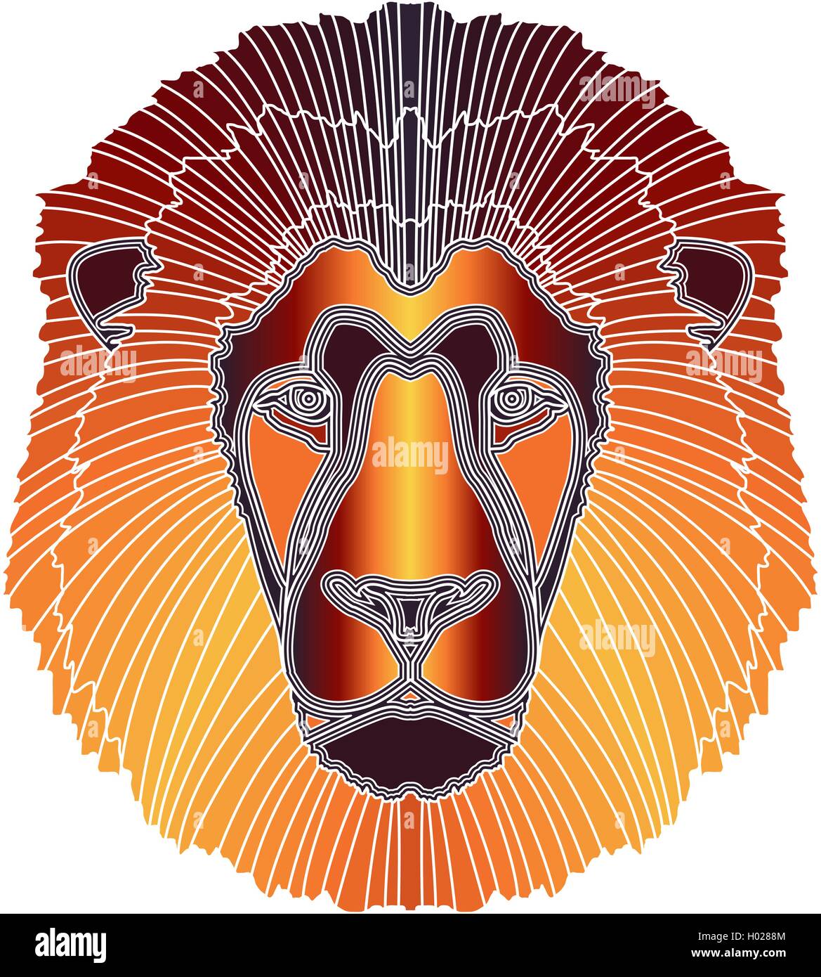 Bright lion portrait, zodiac Leo sign Stock Vector Image & Art - Alamy