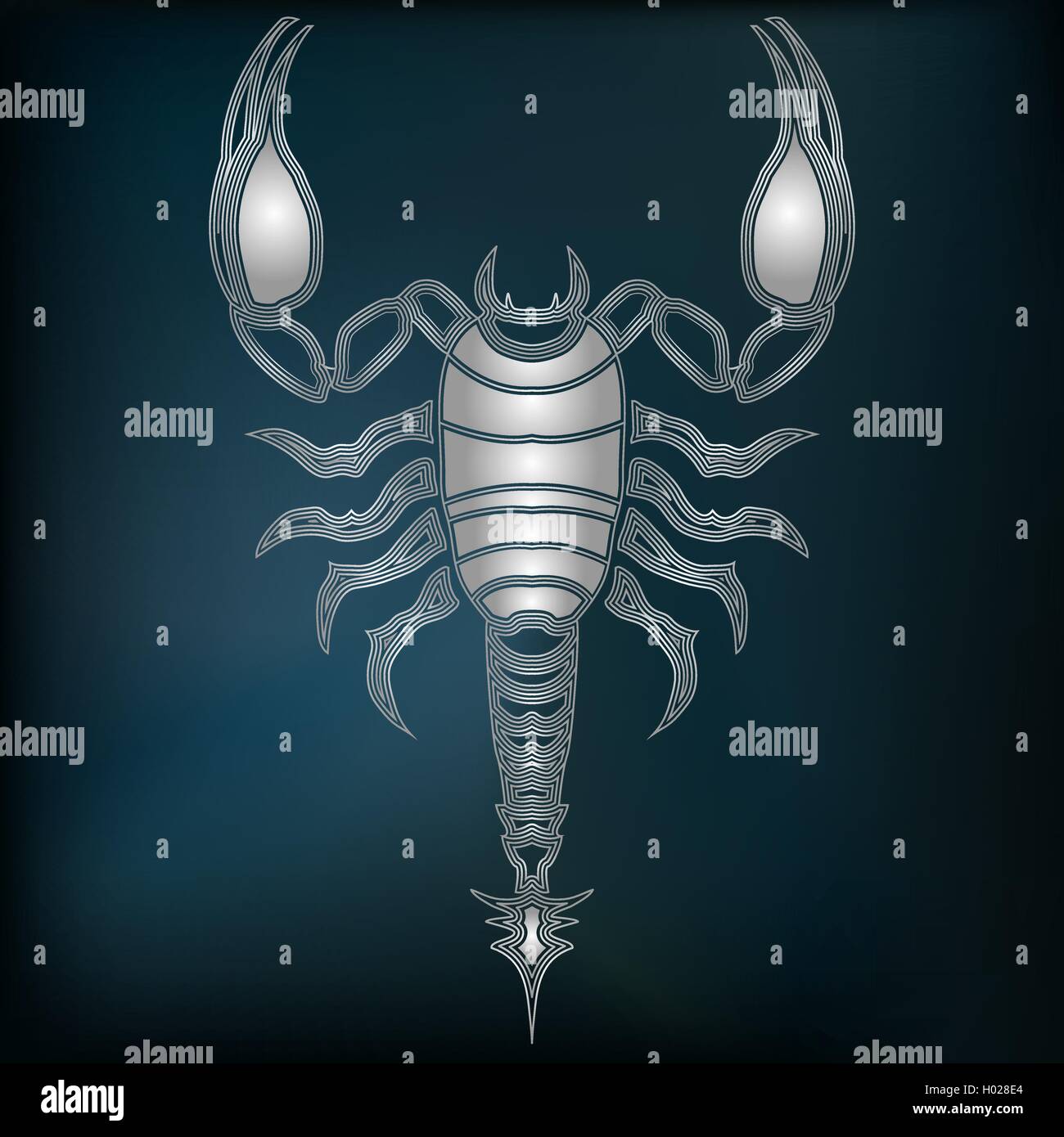 Silver scorpion, zodiac Scorpio sign Stock Vector Image & Art - Alamy
