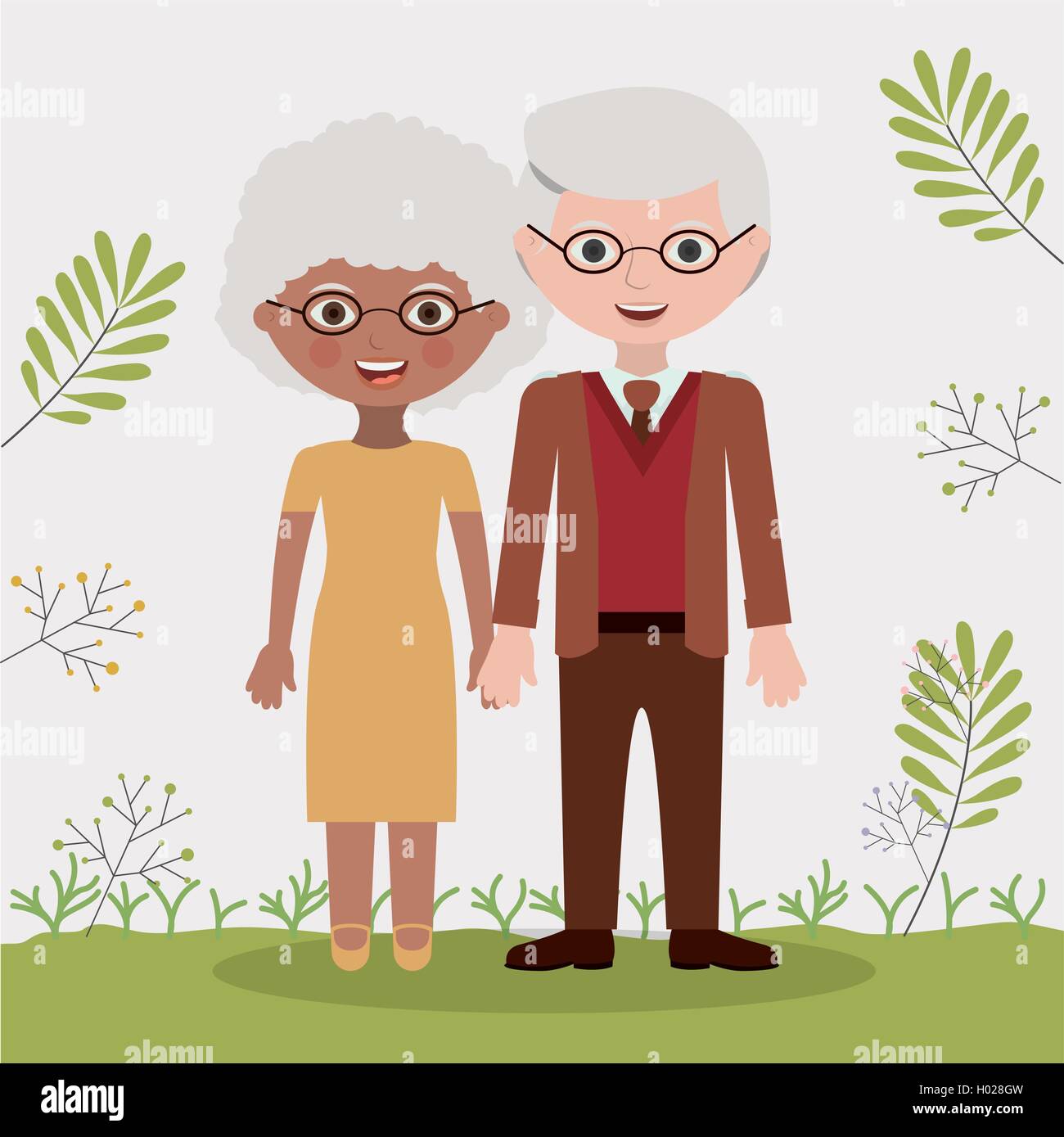Old woman and man design Stock Vector Image & Art - Alamy
