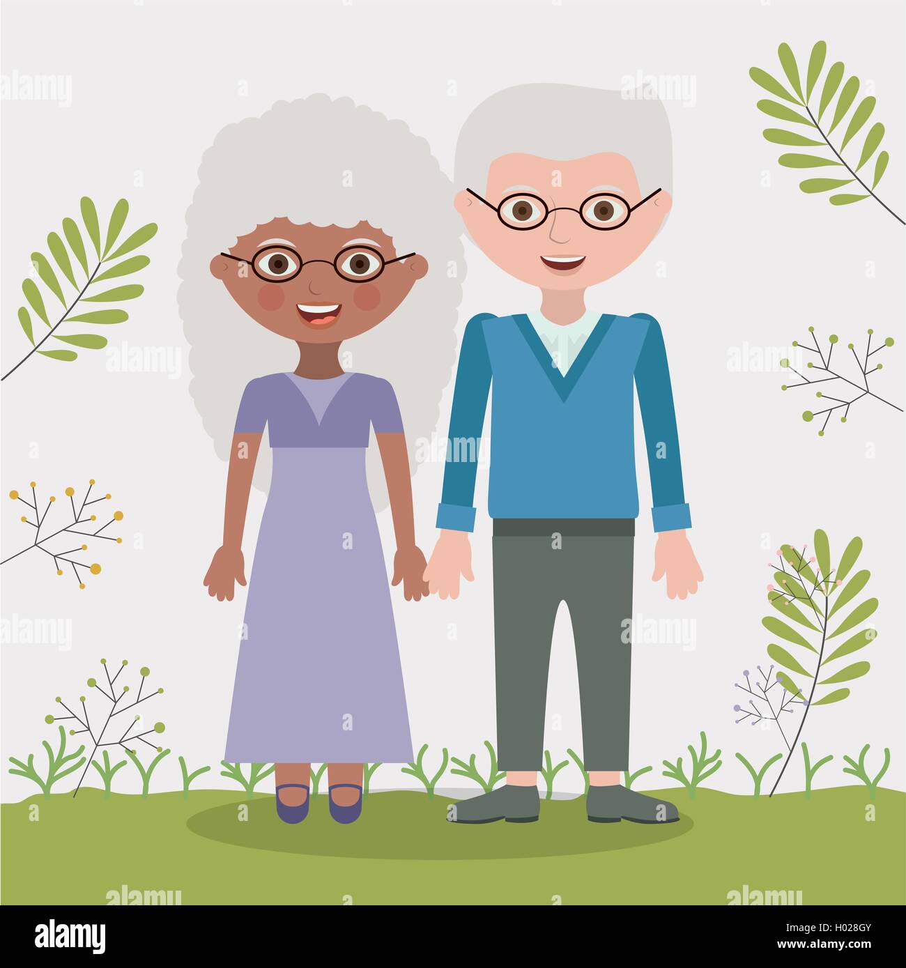 Old woman and man design Stock Vector Image & Art - Alamy