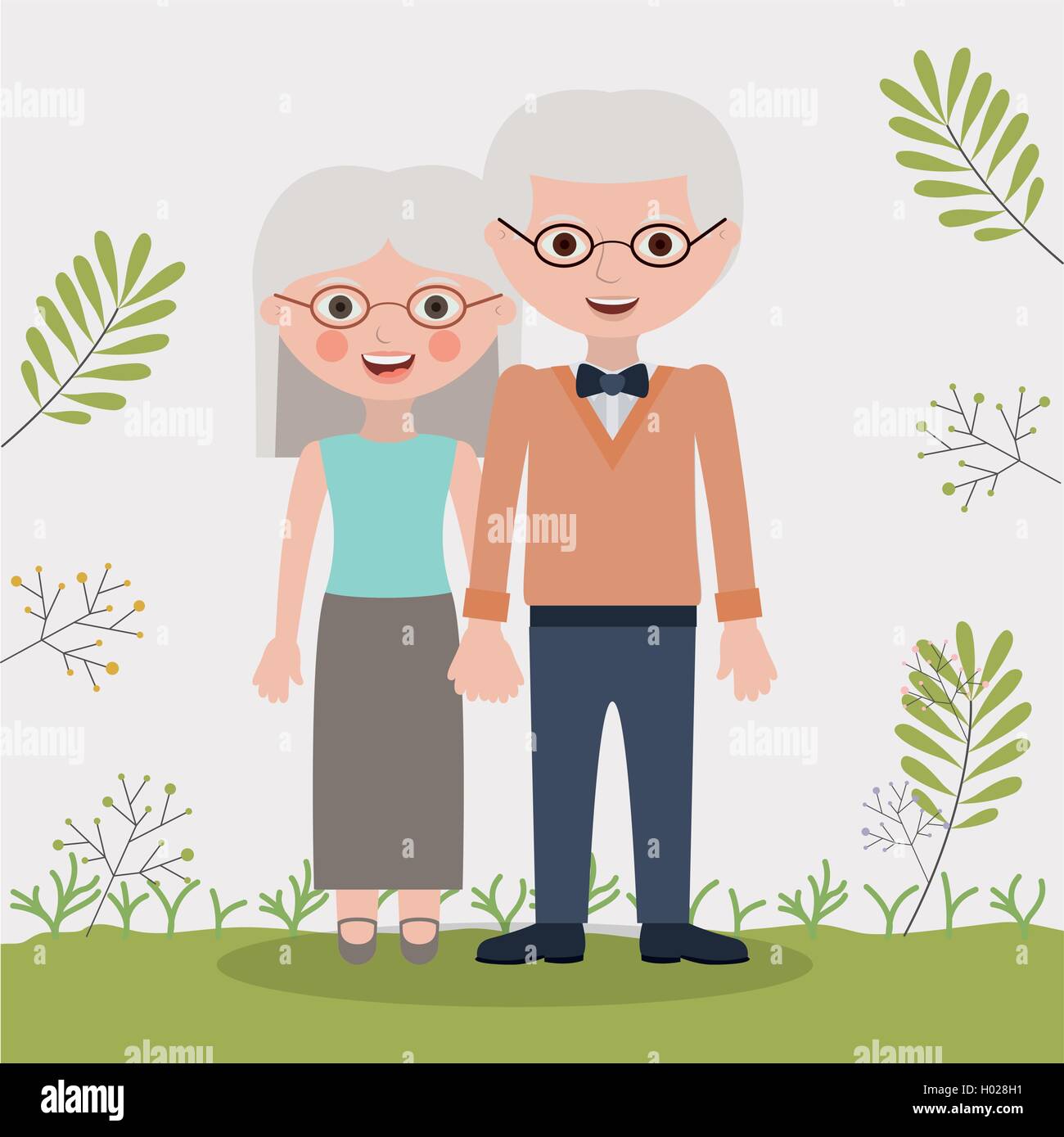 Old woman and man design Stock Vector Image & Art - Alamy