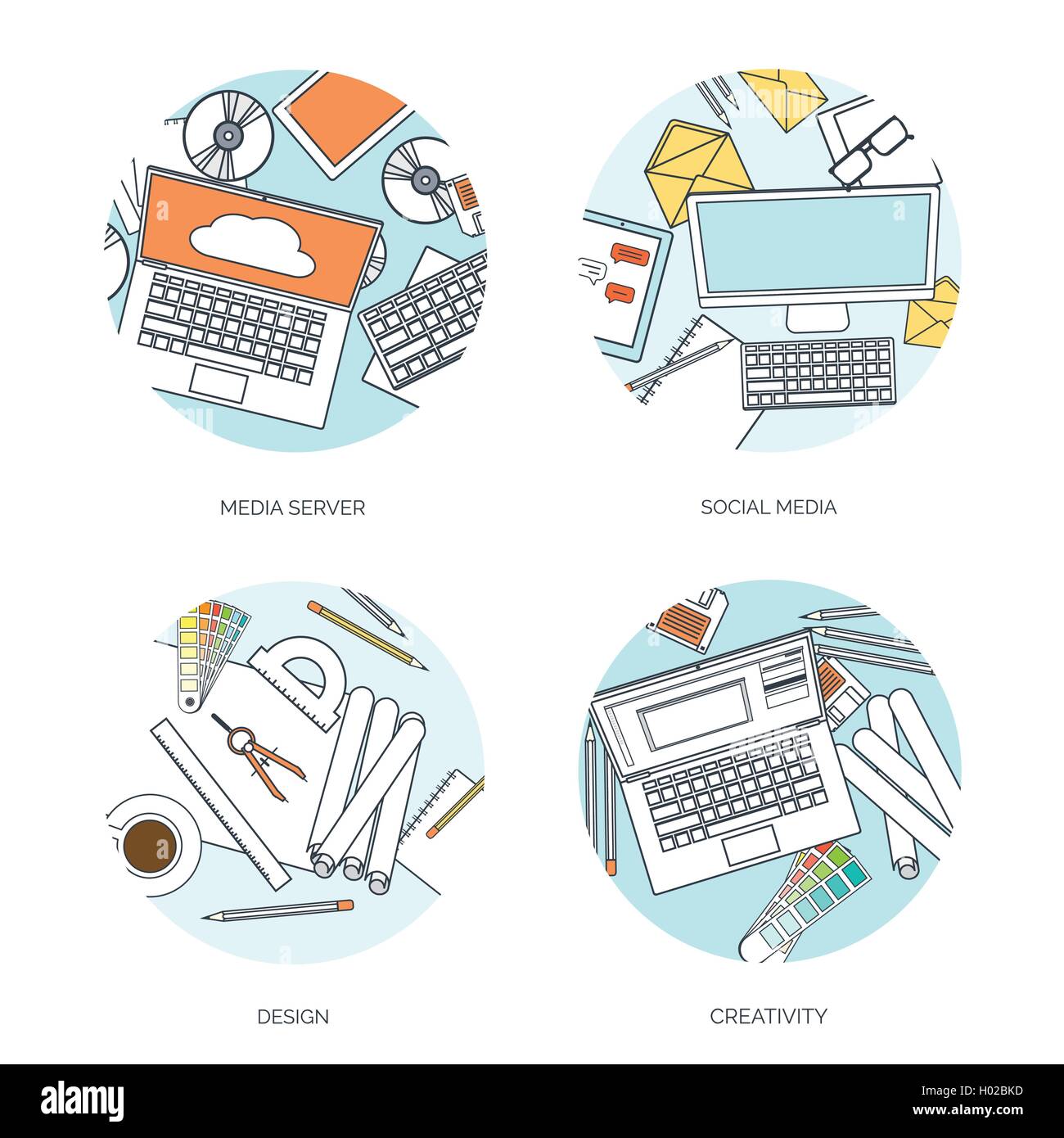 Vector illustration. Flat background. Coding, programming. SEO. Search ...