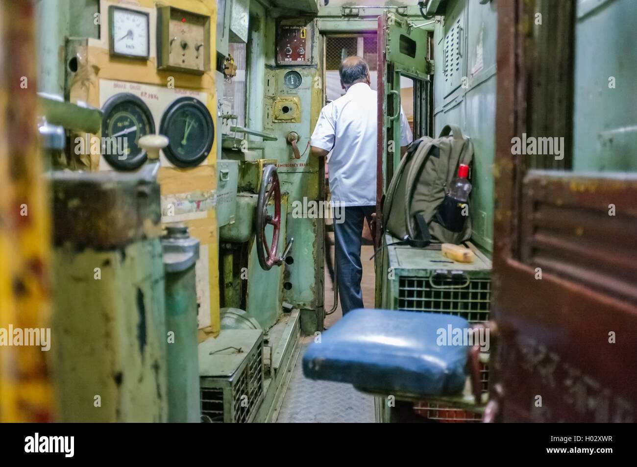 Indian train driver hi-res stock photography and images - Alamy