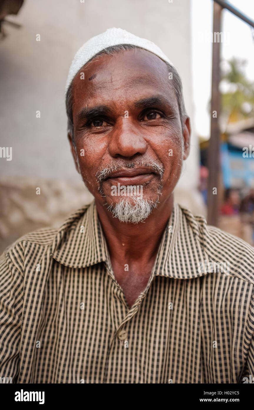 KAMALAPURAM, INDIA - 02 FEBRUARY 2015: Middle-aged Indian man with a ...