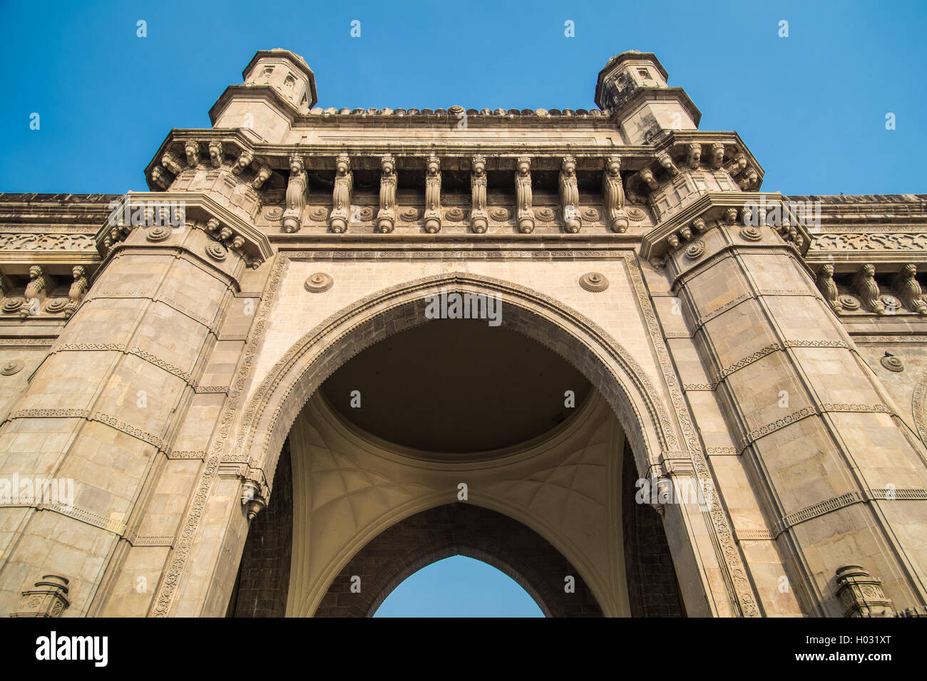 The Gateway of India, a monument built during the British Raj in Mumbai ...