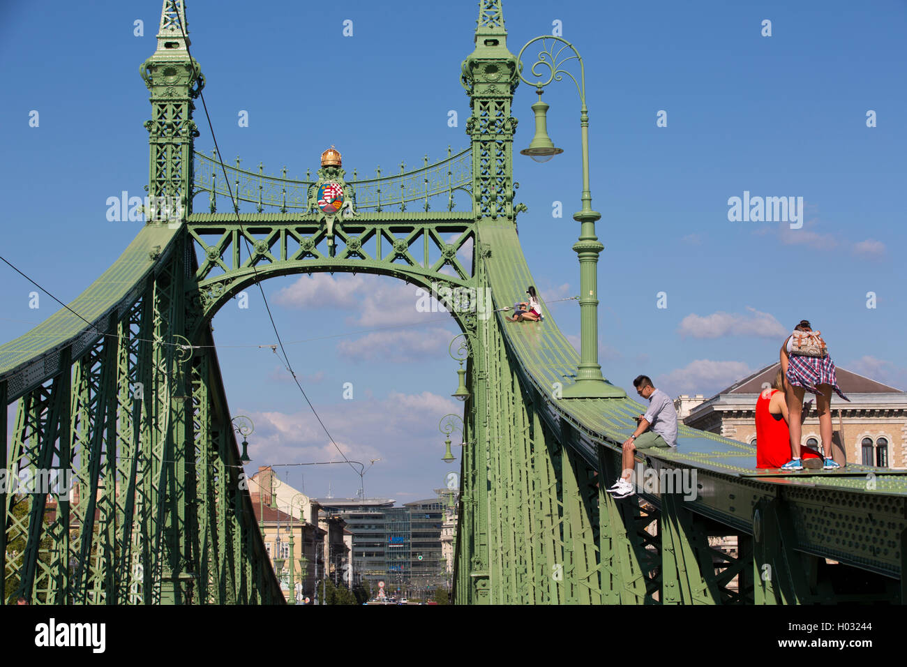 Liberty Bridge, the third and shortest bridge of Budapest, built for ...