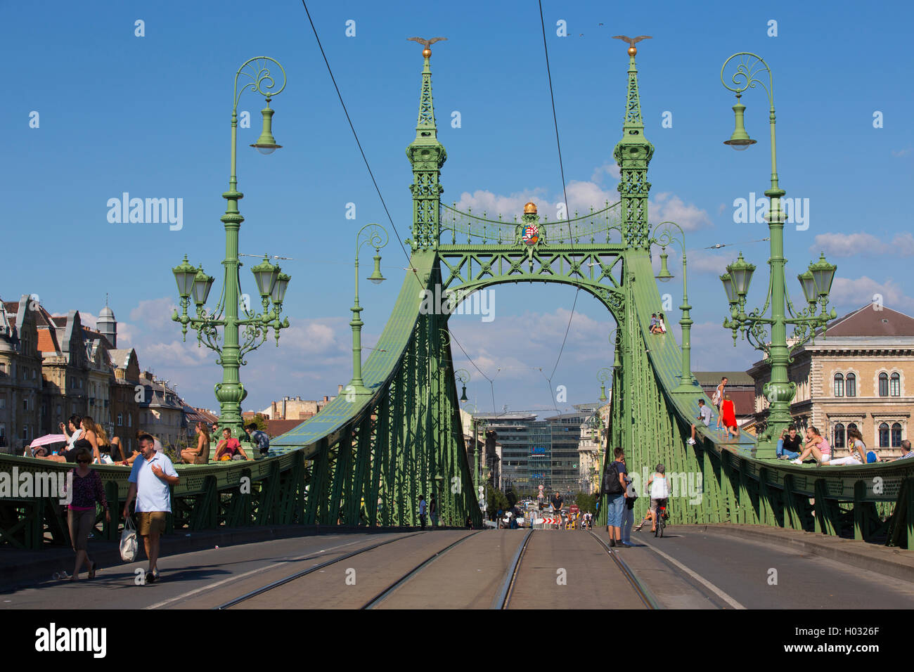 Liberty Bridge, the third and shortest bridge of Budapest, built for ...