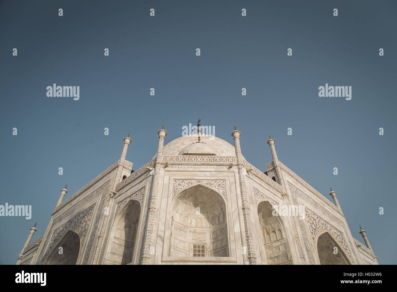 Close up detailed view of South side of Taj Mahal. Post-processed with ...
