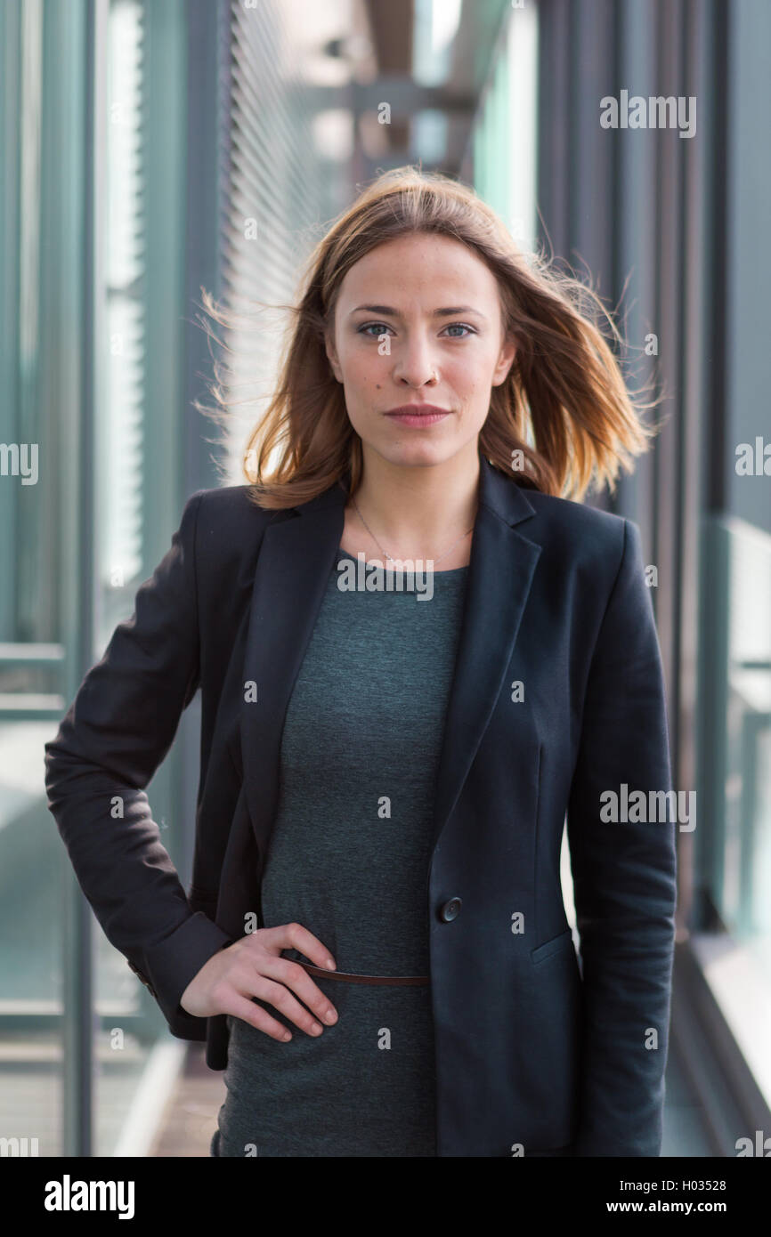 Portrait of young attractive business woman in the office Stock Photo ... Portrait of young attractive business woman in the office Stock Photo ...