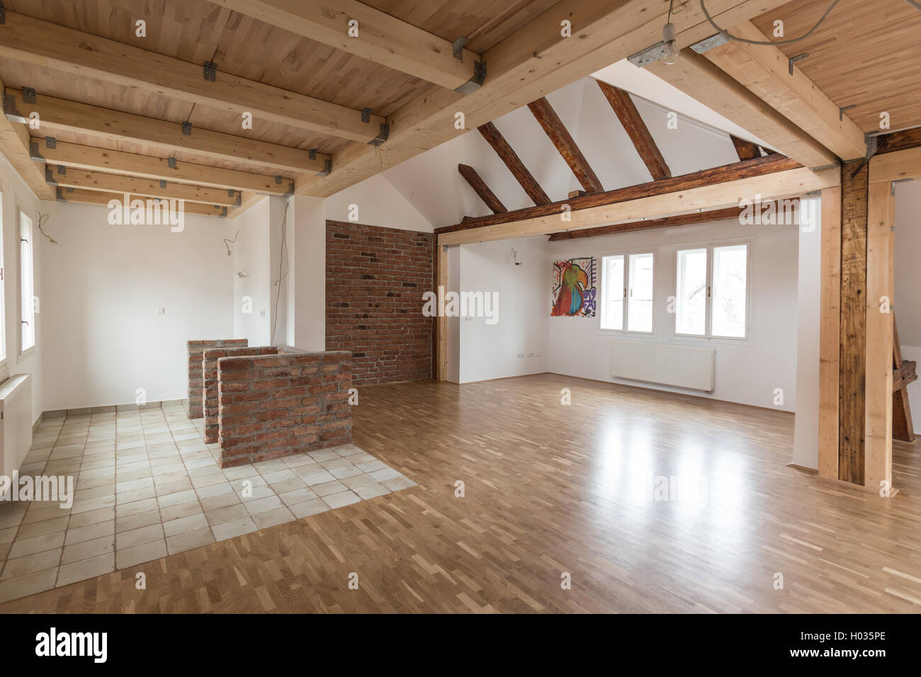 Interior of modern house with empty space Stock Photo - Alamy