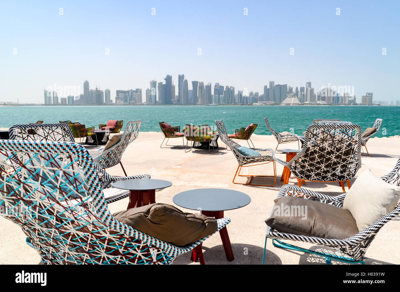 Doha skyline viewpoint hi-res stock photography and images - Alamy