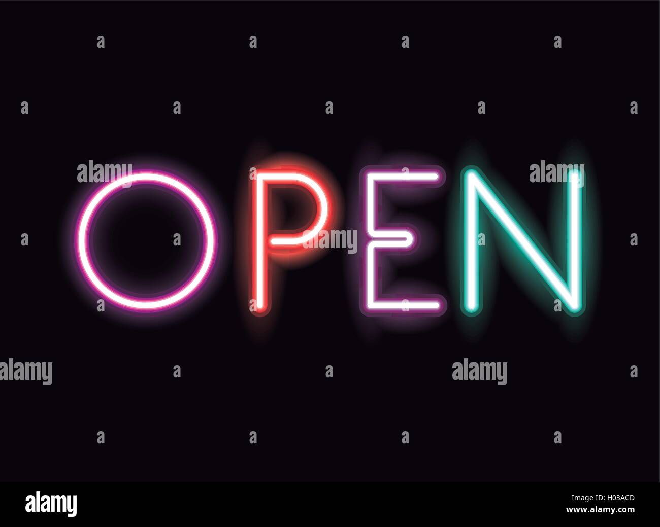 Neon font text design Stock Vector Image & Art - Alamy