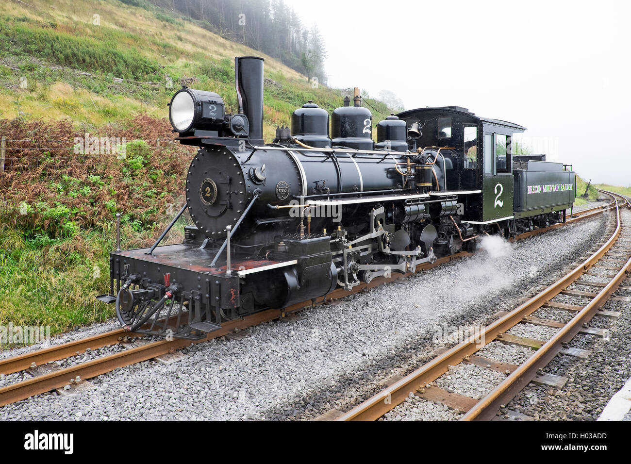 Brecon Mountain Railway steam train Stock Photo - Alamy