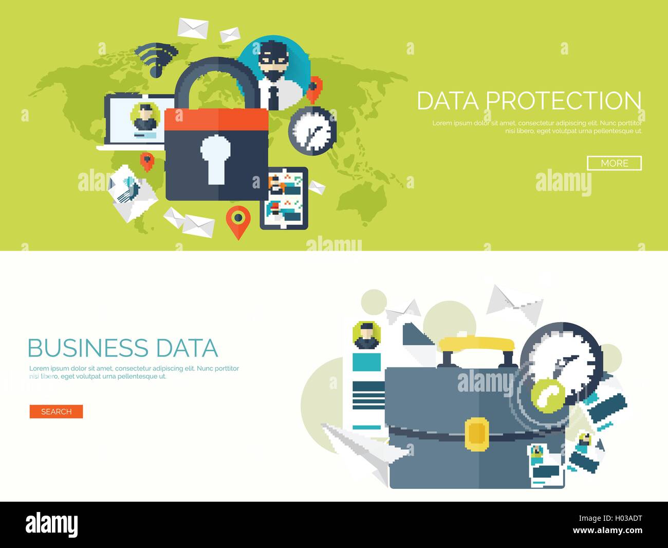 Vector illustration. Flat business background. Management ...