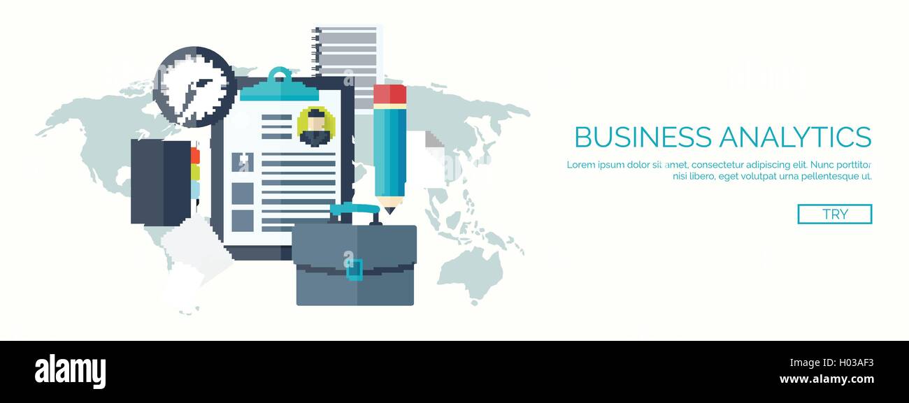 Vector illustration. Flat business background. Management ...